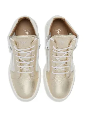 GIUSEPPE ZANOTTI High-top Leather Sneakers - White