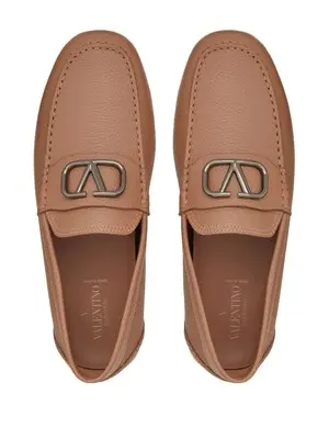 Valentino Garavani Vlogo Signature Leather Driving Shoes