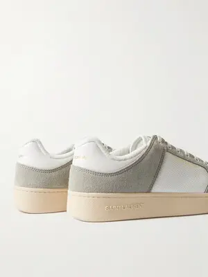 Saint Laurent Sl/61 Perforated Leather And Suede Sneakers