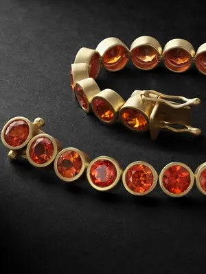 42 SUNS Medium 14-karat Laboratory-grown Sapphire Bracelet 20