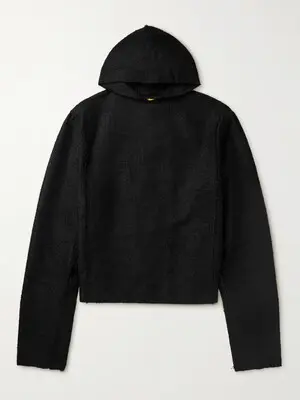 AIREI Oversized Distressed Bouclé Hoodie