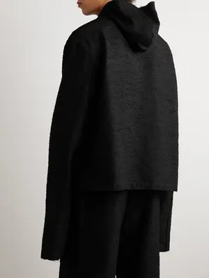 AIREI Oversized Distressed Bouclé Hoodie