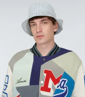 Amiri Logo Denim Bucket Hat