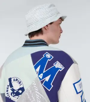 Amiri Logo Denim Bucket Hat