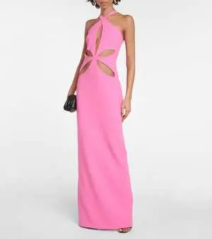 MONOT Mônot Cutout Halterneck Gown