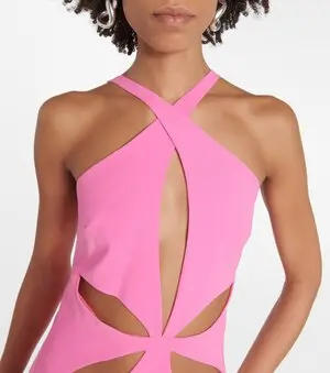 MONOT Mônot Cutout Halterneck Gown - Pink