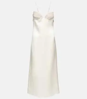 Magda Butrym Bridal Silk And Wool Midi Dress