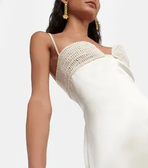 Magda Butrym Bridal Silk And Wool Midi Dress
