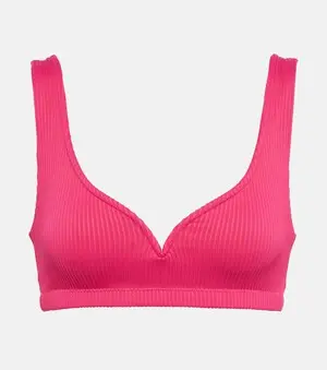 ALEXANDRA MIRO Kamala Ribbed Bikini Top - Pink