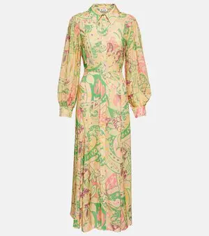 Rixo Georgina Printed Shirt Dress