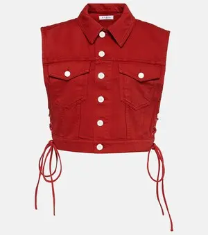 ALAÏA Alaïa Eyelet Cotton Vest