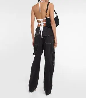 Isabel Marant Étoile Paciane Wide-leg Cargo Jeans - Black
