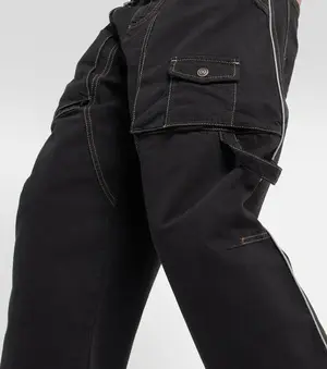 Isabel Marant Étoile Paciane Wide-leg Cargo Jeans - Black