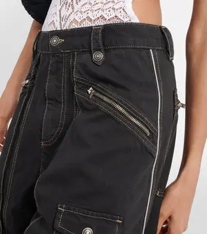 Isabel Marant Étoile Paciane Wide-leg Cargo Jeans - Black
