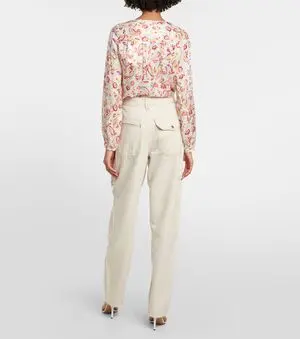 Isabel Marant Étoile Paciane Wide-leg Cargo Jeans - Neutrals
