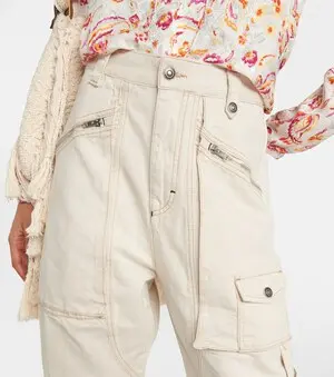 Isabel Marant Étoile Paciane Wide-leg Cargo Jeans - Neutrals