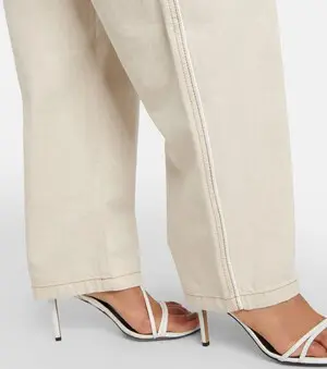 Isabel Marant Étoile Paciane Wide-leg Cargo Jeans - Neutrals