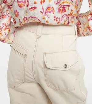 Isabel Marant Étoile Paciane Wide-leg Cargo Jeans - Neutrals