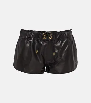 TOM FORD Leather Micro Shorts - Black