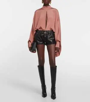 TOM FORD Leather Drawstring Shorts