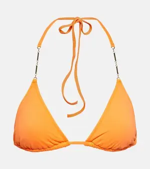 Melissa Odabash Mykonos Triangle Bikini Top - Orange