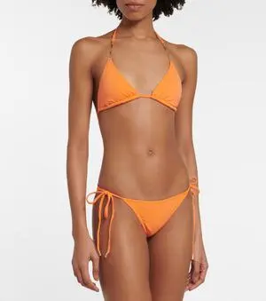Melissa Odabash Mykonos Triangle Bikini Top - Orange