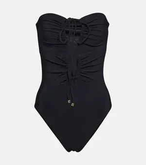KARLA COLLETTO Basic Halter-neck Swimsuit - Black