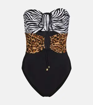 KARLA COLLETTO Printed Halterneck Swimsuit - Multicoloured