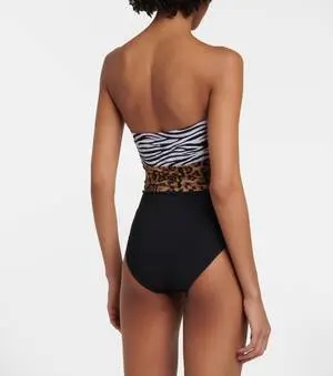 KARLA COLLETTO Printed Halterneck Swimsuit