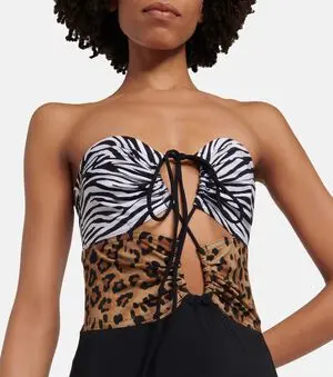 KARLA COLLETTO Printed Halterneck Swimsuit