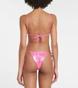 Jade Swim Via Triangle Bikini Top - Pink