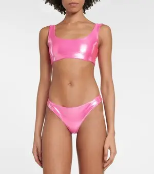 Jade Swim Rounded Edges Bikini Top - Pink
