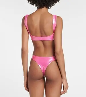 Jade Swim Rounded Edges Bikini Top - Pink