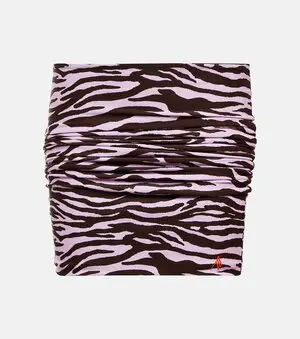 Attico Printed Lycra Miniskirt - Multicoloured