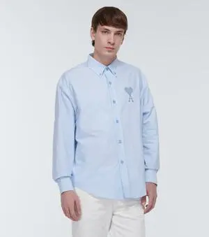 AMI Paris De Coeur Cotton Oxford Shirt