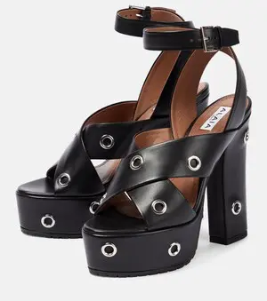 Alaïa Eyelet-embellished Leather Sandals