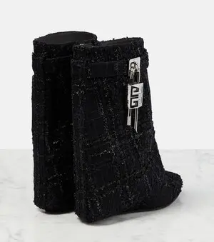 Givenchy Shark Lock Tweed Ankle Boots