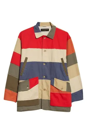 F-LAGSTUF-F Patchwork Cotton Safari Jacket