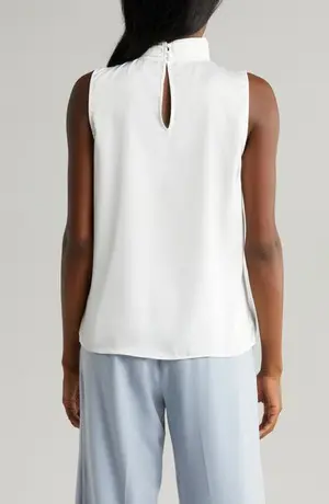 Halogen Twist Neck Sleeveless Blouse