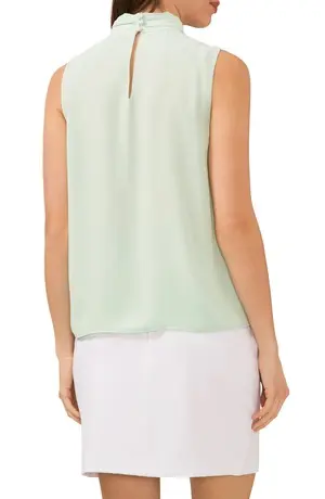 Halogen Twist Neck Sleeveless Blouse - Seafoam Green