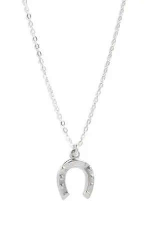 SET & STONES Colt Horseshoe Pendant Necklace - Silver
