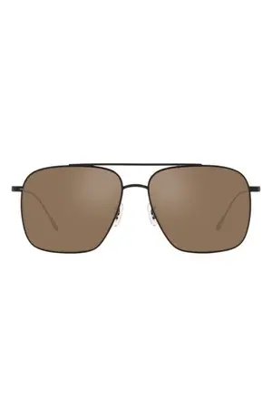 Oliver Spencer Oliver Peoples Dresner 56mm Mirrored Pilot Sunglasses Tortoise