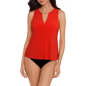 MAGICSUIT® Hyperlink Chanae Tankini Top - Persimmon