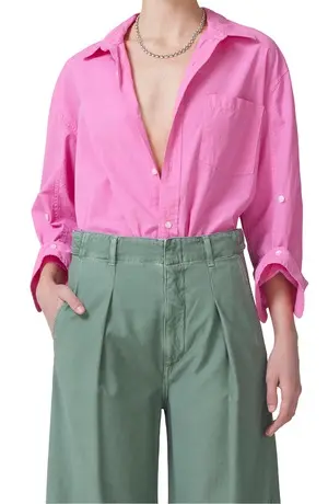 Citizens Of Humanity Citizens Of Humanity Kayla Oversized Poplin Button-Up Shirt Alva