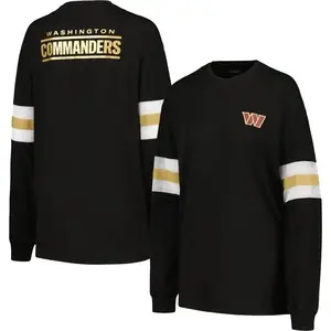 THE WILD COLLECTIVE Washington Commanders Long Sleeve T-shirt - Black