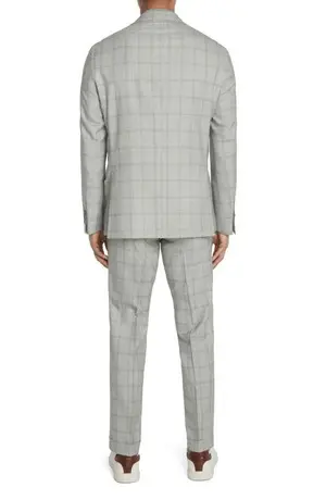 JACK VICTOR Mcallen Unconstructed Plaid Wool Suit
