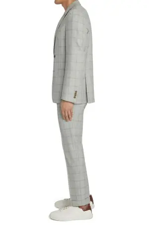 JACK VICTOR Mcallen Unconstructed Plaid Wool Suit