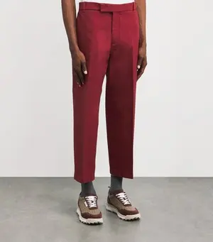 Thom Browne Cotton Chinos - Burgundy