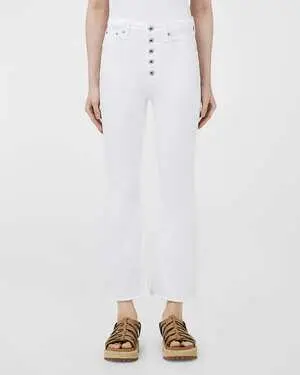 Rag & Bone Casey High Rise Ankle Flare Jeans - Opticwht