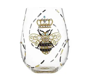 ENESCO Lolita Queen Bee Stemless Wine Glass - One-color